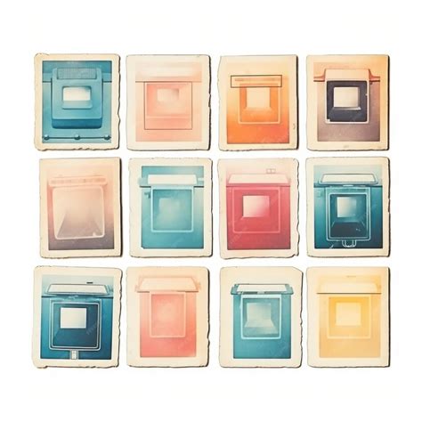 Premium Ai Image Piece Of Faded Polaroid Frames Isolated On White