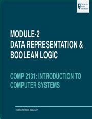 Module 2 Data Representation And Boolean Logic Clean Pdf MODULE 2