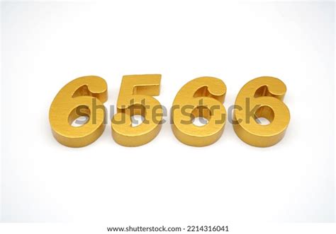 Number 6566 Made Goldpainted Teak 1 Stock Photo 2214316041 | Shutterstock