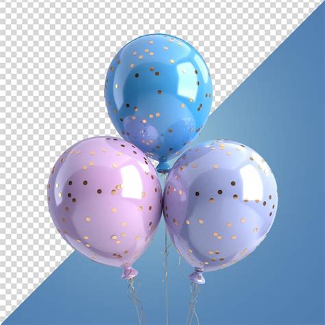 Premium Psd 3d Party Balloons Png