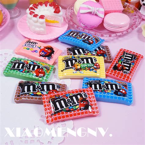 仿真奶油手机壳卡通糖m豆彩虹豆巧克力豆糖果树脂配件饰品材料虎窝淘