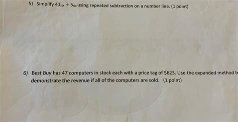 Solved Simplify Six Six Using Repeated Subtraction Chegg Com