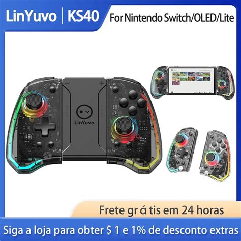 LinYuvo KS40 Gamepad Sem Fio Controle De Switch Transparente Bluetooth