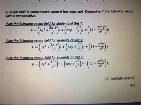 solved a vector field is conservative when it has zero curl
