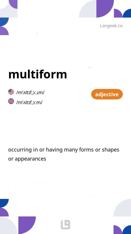 Definition And Meaning Of Multiform Langeek