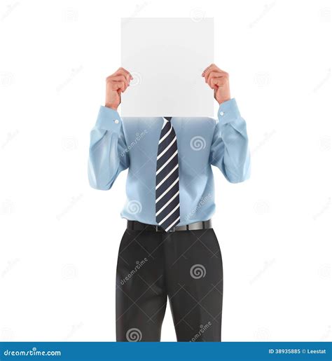 Man In Shirt Holding Blank Sign Stock Vector Illustration Of