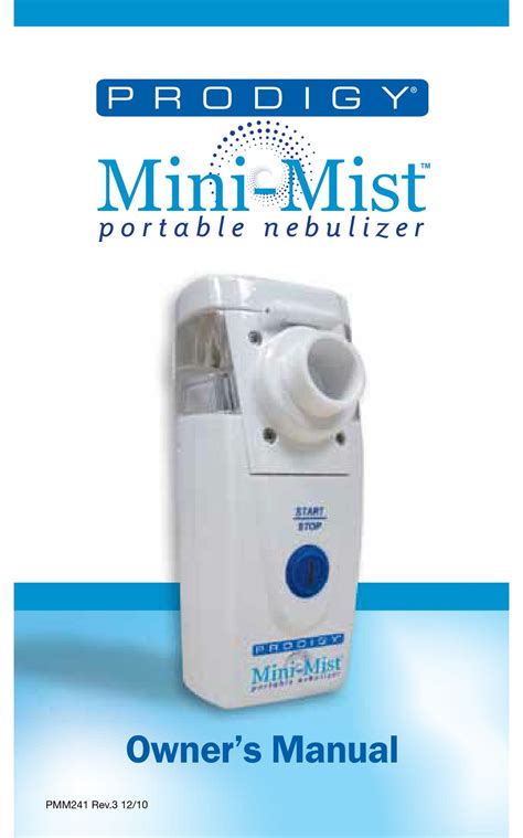 Prodigy Mini Mist Owner S Manual Pdf Download Manualslib