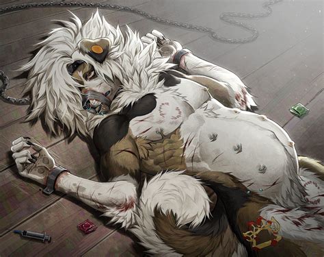 Rule 34 Akita Andromorph Anthro Beaten Bite Mark Bleeding Blood