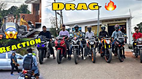 Shocking Reaction😱 Drag Rs200r15ns160hornet2oduke250pulsar220