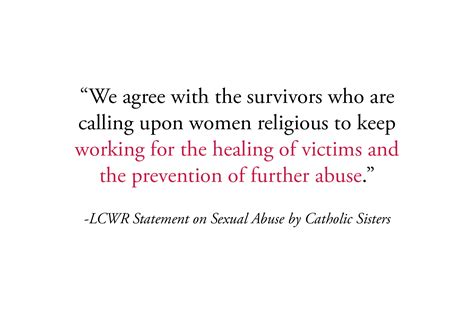 Lcwr Statement On Sexual Abuse By Catholic Sisters