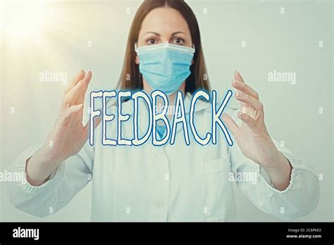 Text Sign Showing Feedback Business Photo Showcasing Transmission Of Evaluative Or Corrective