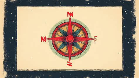 Artistic Vintage Compass Rose Design Illustration Stock Image Image