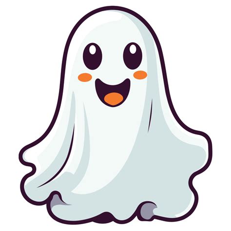 Beautiful Cute Halloween Ghost Ai Generative 32874096 Png