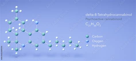 Delta 8 Tetrahydrocannabinol Molecule Molecular Structures Delta 8