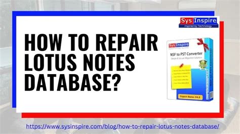 Ppt How To Repair Lotus Notes Database Powerpoint Presentation Free Download Id12426687