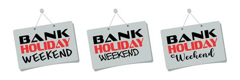 Vector Bank Holiday Weekend Calligraphy Hand Lettering Isolated On