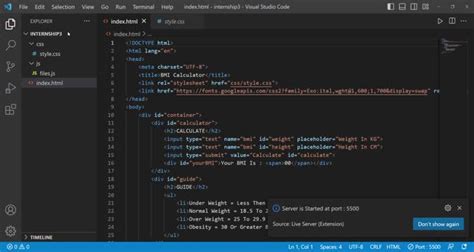 Atharva Thitme On Linkedin Internship Task 4 Bmi Calculator