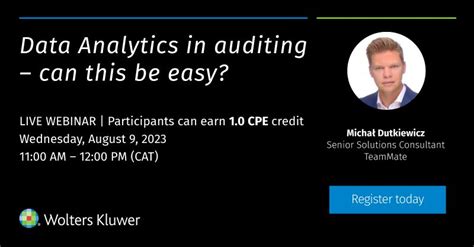 Wolters Kluwer Teammate Audit Solutions On Linkedin Teammate Webinars