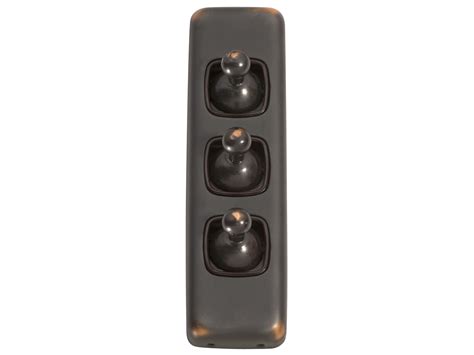 Tradco Flat Plate Three Toggle Light Switch Interior Effects