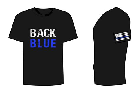 Thin Blue Line Back Blue Design Graphic By Teestore · Creative Fabrica