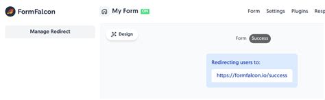 custom success redirect