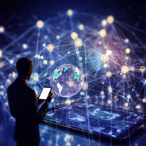 innovative communication tech concept of a globally connected world