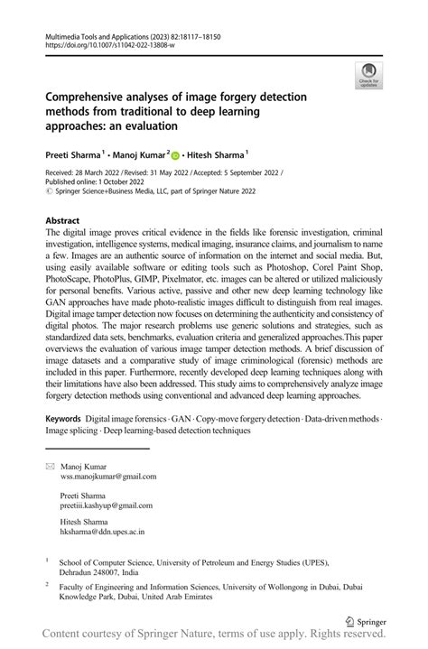 Comprehensive Analyses Of Image Forgery Detection Methods From