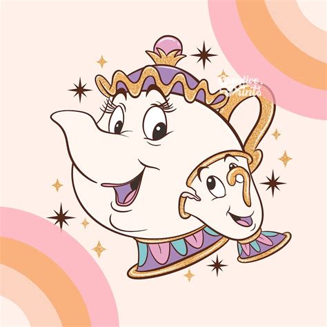 Chip Mrs Potts Png Beauty And The Beast Sublimation Design Etsy Uk