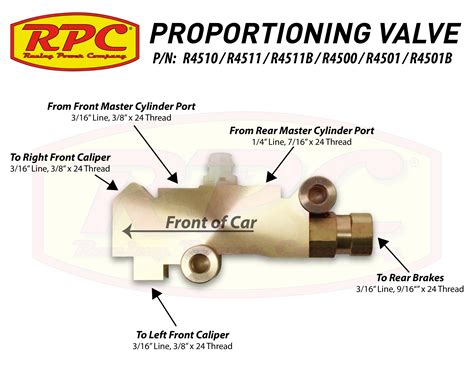 Brass Proportioning Valve Racing Power Company