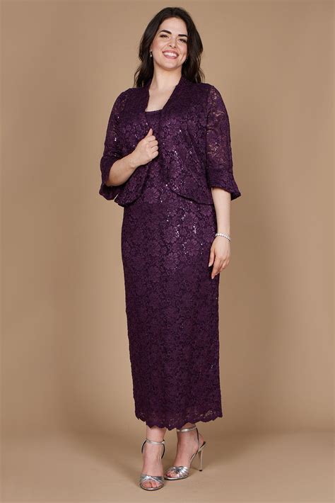 Plum Randm Richards 9896w Long Plus Size Formal Dress For 8699 The