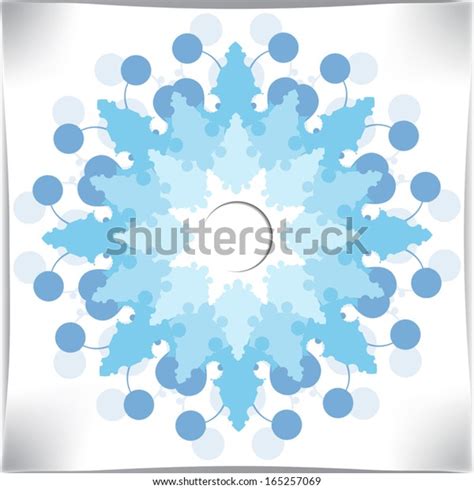 Snowflake Invitation Card On Paper Background Stock Vector Royalty