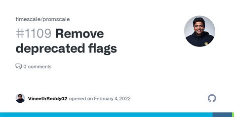 Remove Deprecated Flags Issue 1109 Timescale Promscale GitHub