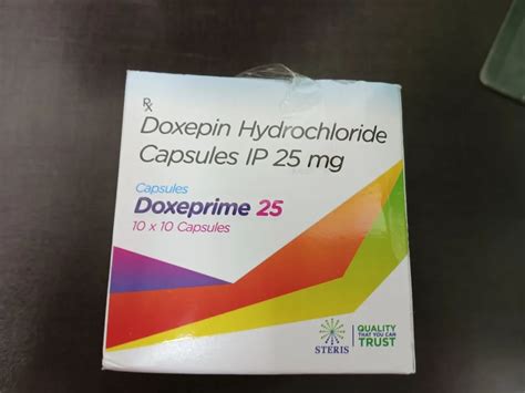 Doxepin Hydrochloride Capsules Ip 25mg At ₹ 20 Box Doxepin Capsules In Jaipur Id 27206142648