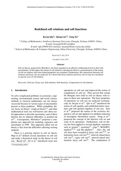 pdf redefined soft relations and soft functions