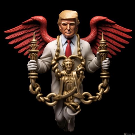 Premium Photo The Trump Caduceus A Symbol Of Power And Transformation