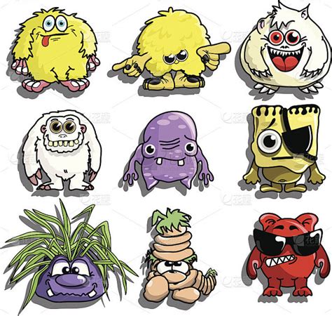 卡通可爱的怪物