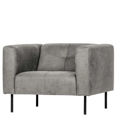 101x72x88 Sessel Aus Microfaser Hellgrau Und Metall Schwarz Glorina