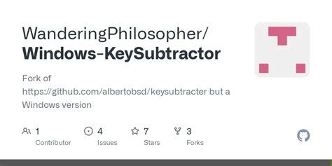 GitHub WanderingPhilosopher Windows KeySubtractor Fork Of Https Github Albertobsd