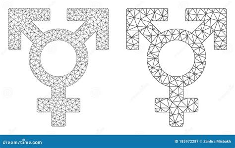 Vectordriehoekje Van Polyandry Sex Symbool Vector Illustratie