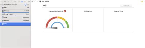 Ios Why Fps Gauge In Xcode Not Usable For Non Opengl Es Or Non Metal