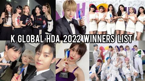 K Global Heart Dream Awards 2022 Winners List Youtube