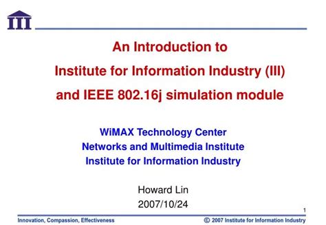 Ppt Wimax Technology Center Overview And Ieee 802 16j Simulation Introduction Powerpoint