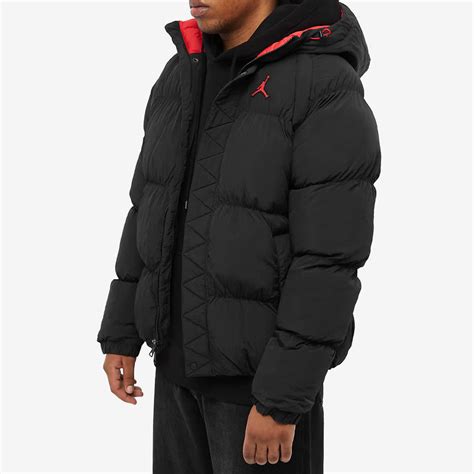 Air Jordan Essential Puffa Jacket Black And Fire Red End Sg