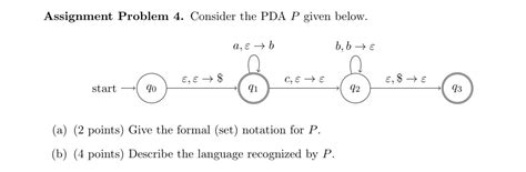 Solved Assignment Problem 4 Consider The Pda P Given Below
