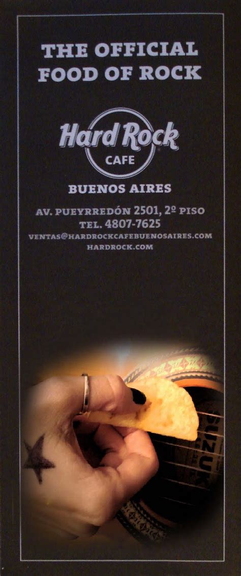 TUI Tengo Una Idea Hard Rock Cafe Buenos Aires The Official Food Of Rock