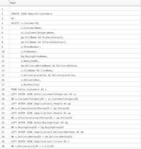Ways To Get A Views Definition Using Transact SQL