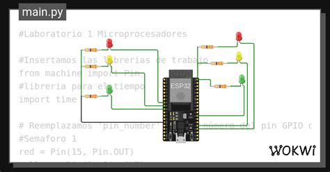 Lab 1 Microprocesadores Wokwi ESP32 STM32 Arduino Simulator