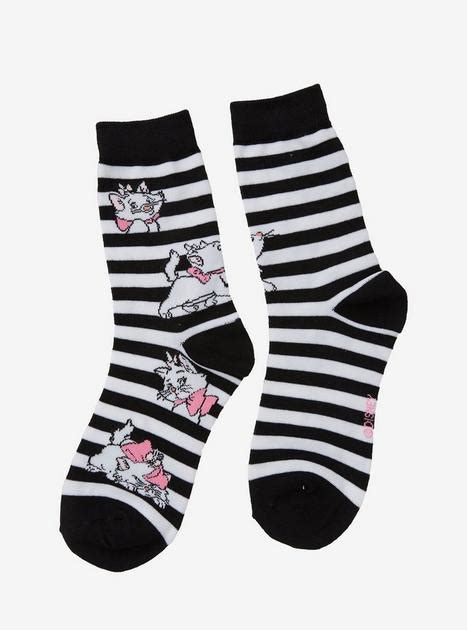 Disney The Aristocats Marie Striped Crew Socks Hot Topic