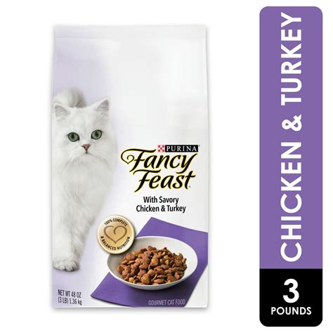 Fancy Feast Dry Cat Food With Savory Chicken And Turkey 3 Lb Bag