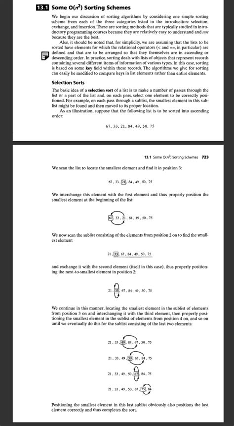 Solved 131 Some On Sorting Schemes We Begin Our